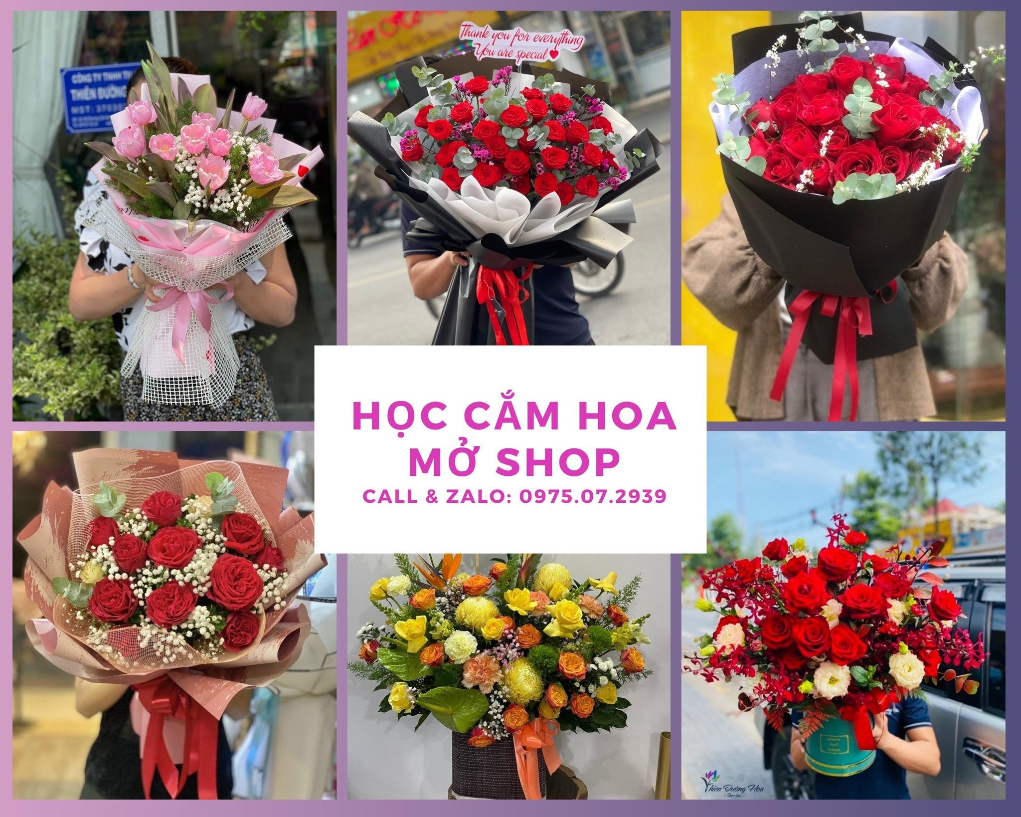 Đào tạo cắm hoa mở shop tại Bình Dương